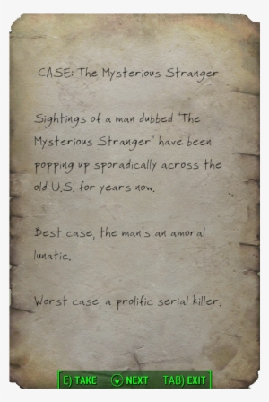 Mysterious Stranger Note - Vellum Transparent PNG - 1049x1049 - Free ...