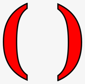 Red Parentheses Clip Art At Clker - Parentheses Clipart Transparent PNG ...
