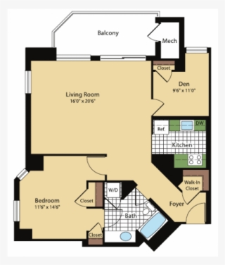 Floorplansthe Iverson With Den Transparent PNG - 640x480 - Free ...