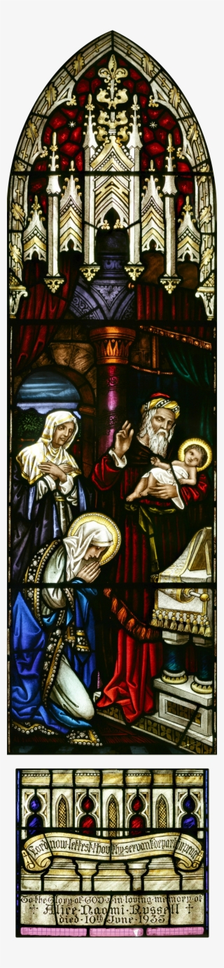 Stjohnsashfield Stainedglass Simeon Transparent PNG - 1700x7352 - Free ...